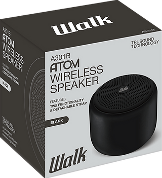 Walk Atom Wireless Speaker (Black) [Accessories] – Golden Discs