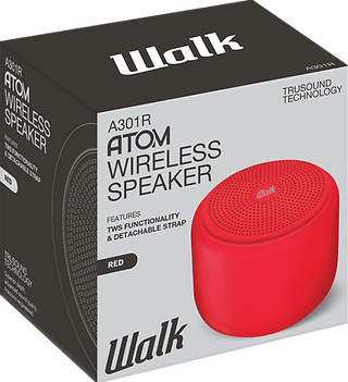 Walk Atom Wireless Speaker (Red) [Accessories] – Golden Discs