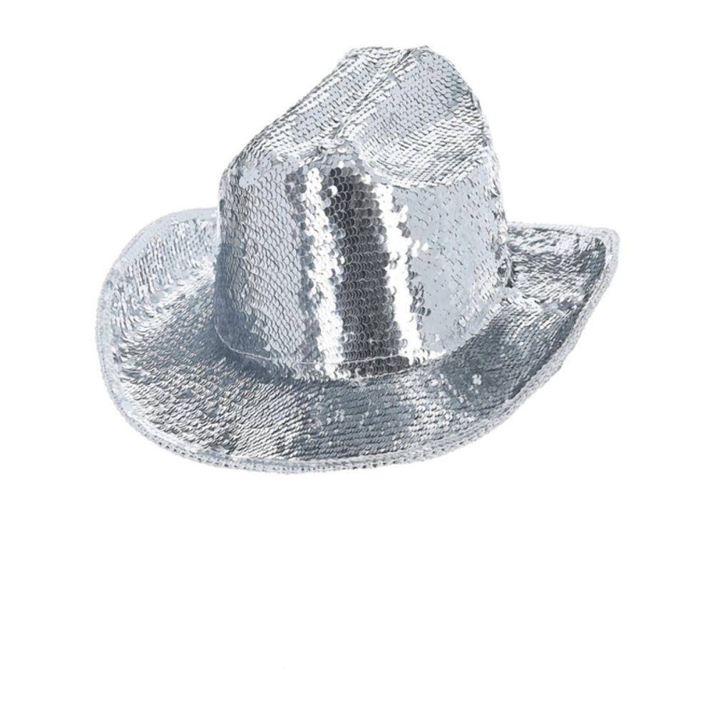 Silver Sequin Cowgirl Hat [Hat] – Golden Discs