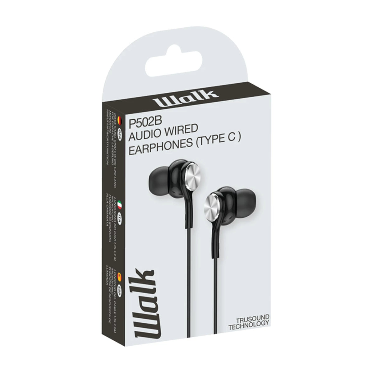 Walk Audio P502B Black USB-C Earphones W/Mic [Accessories] – Golden Discs
