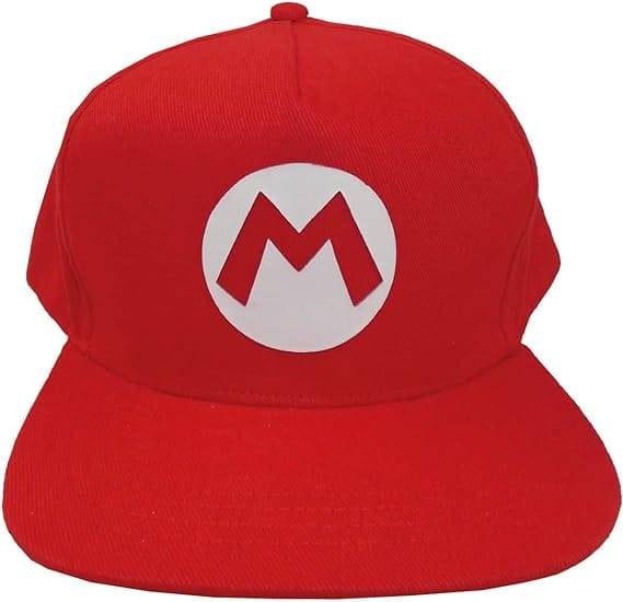 Nintendo Super Mario Badge Mario (Snapback Cap) One Size, Red [Hat ...