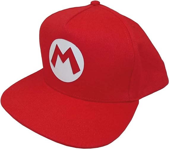 Nintendo Super Mario Badge Mario (Snapback Cap) One Size, Red [Hat ...