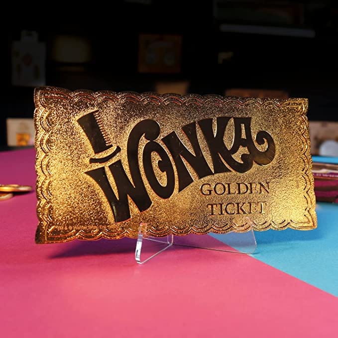 Willy Wonka and The Chocolate Factory Replica Golden Ticket [Posters ...