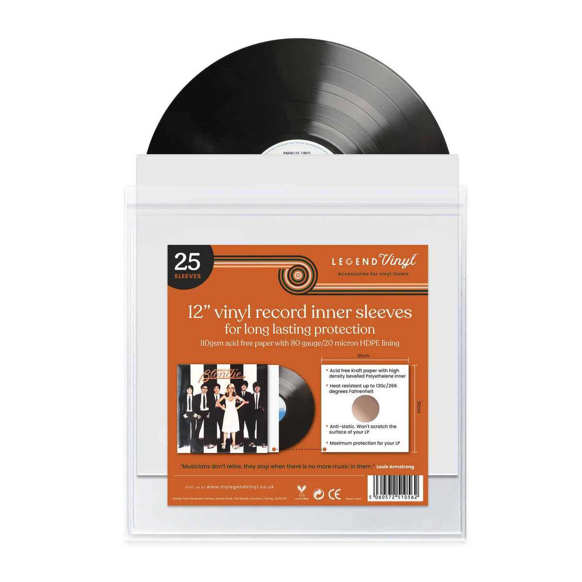 Legend Vinyl 12″ Paper Inner Record Sleeves with HDPE Bag lining – Pac ...