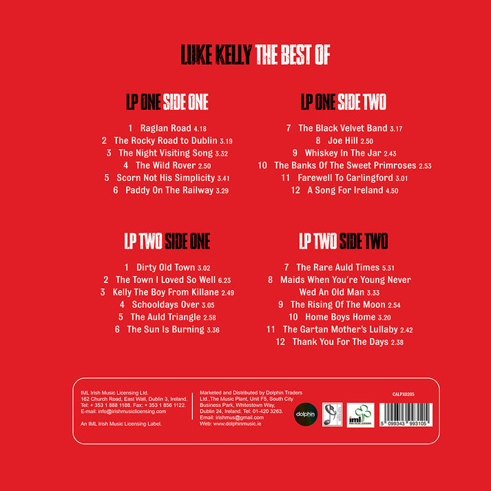 The Best Of - Luke Kelly [Colour Vinyl] – Golden Discs