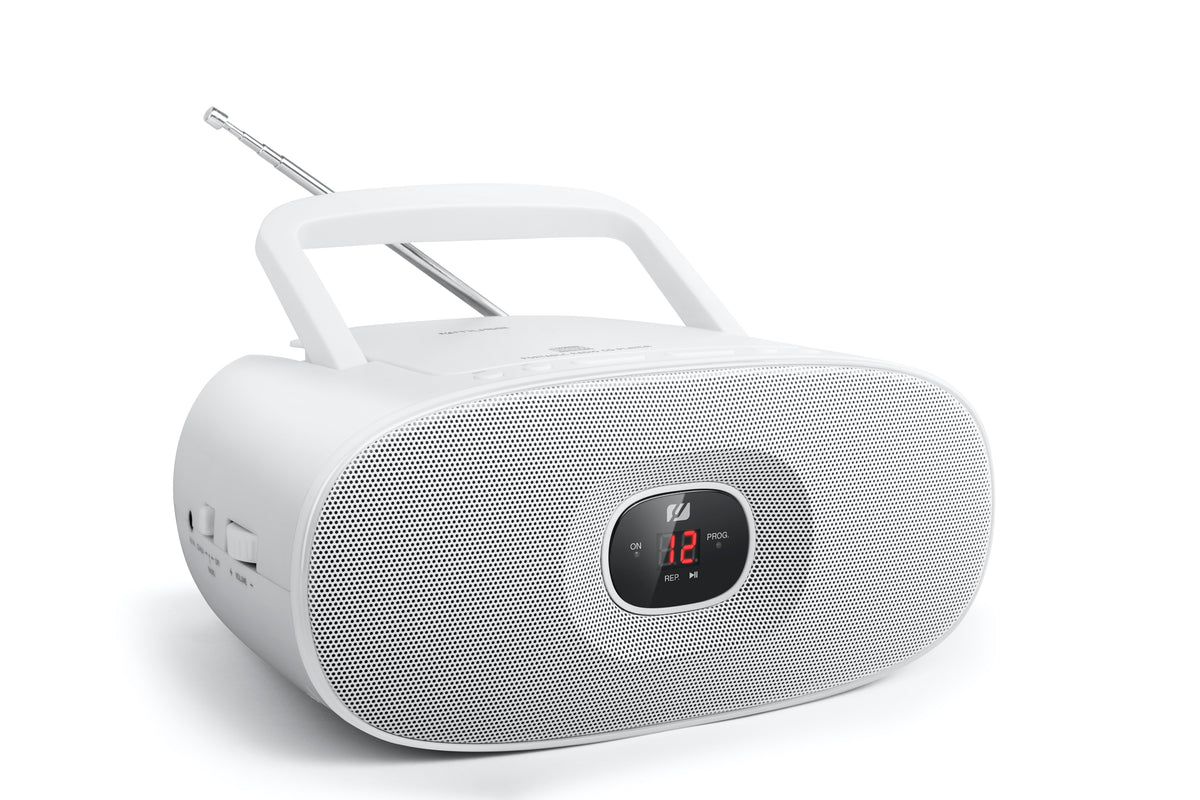 Muse Portable Radio CD Player - White [Tech & Turntables] – Golden Discs